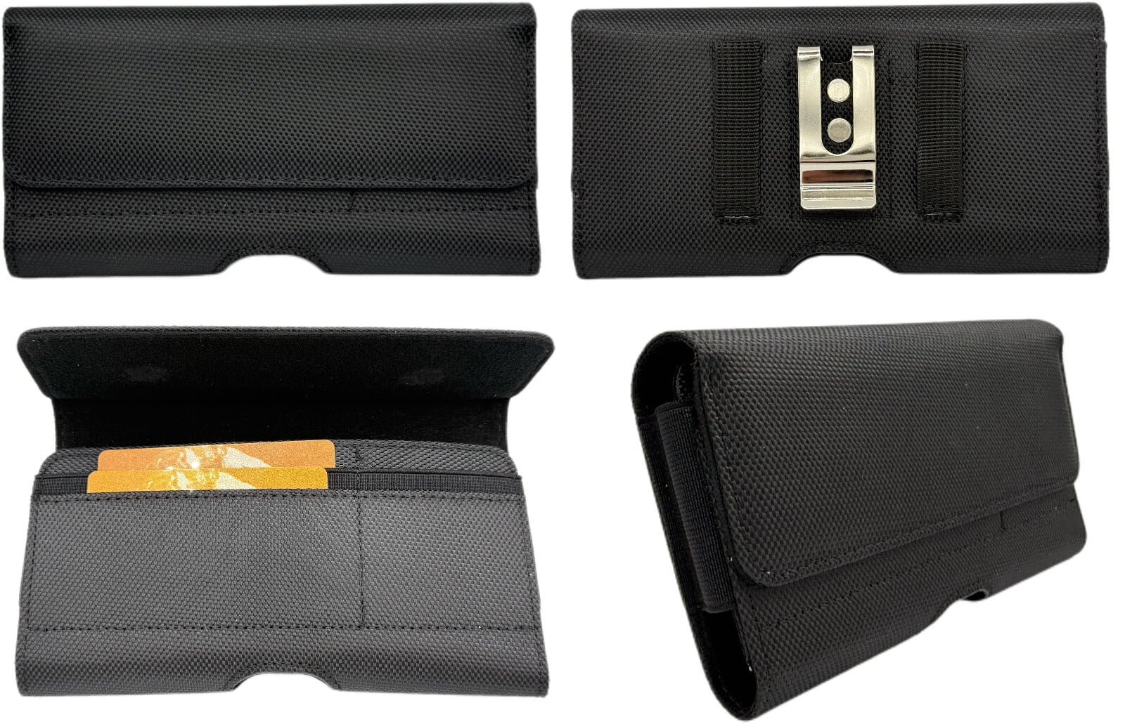 For Cloud Mobile Stratus C8 Belt Clip Credit Card 7.0 Black Pouch Case ...