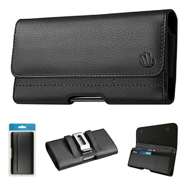 For Cloud Mobile Stratus C8 Belt Clip Credit Card 7.0 Black Pouch Case ...