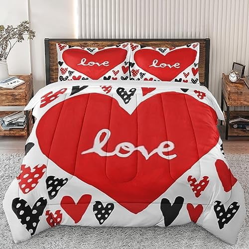 For Comforter Set King Size, Kawaii Flower Easter Love Soft Bedding Set ...