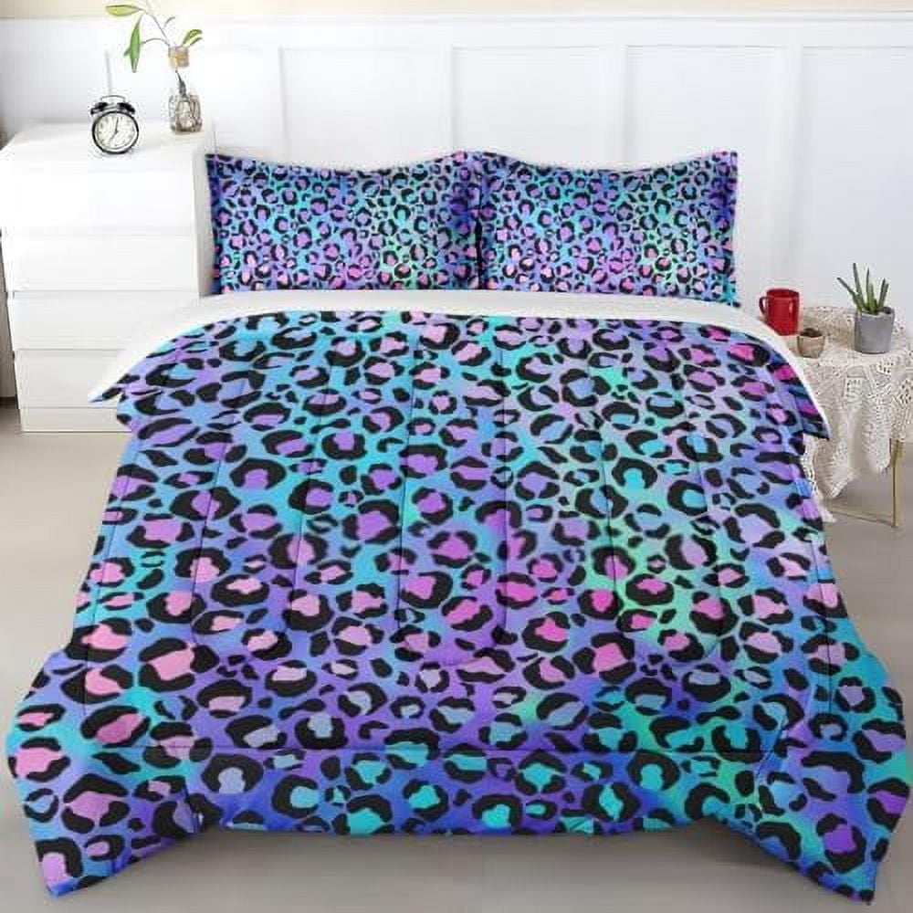 For Comforter Set Queen Size, Animal Leopard Cheetah Bedding Set for ...