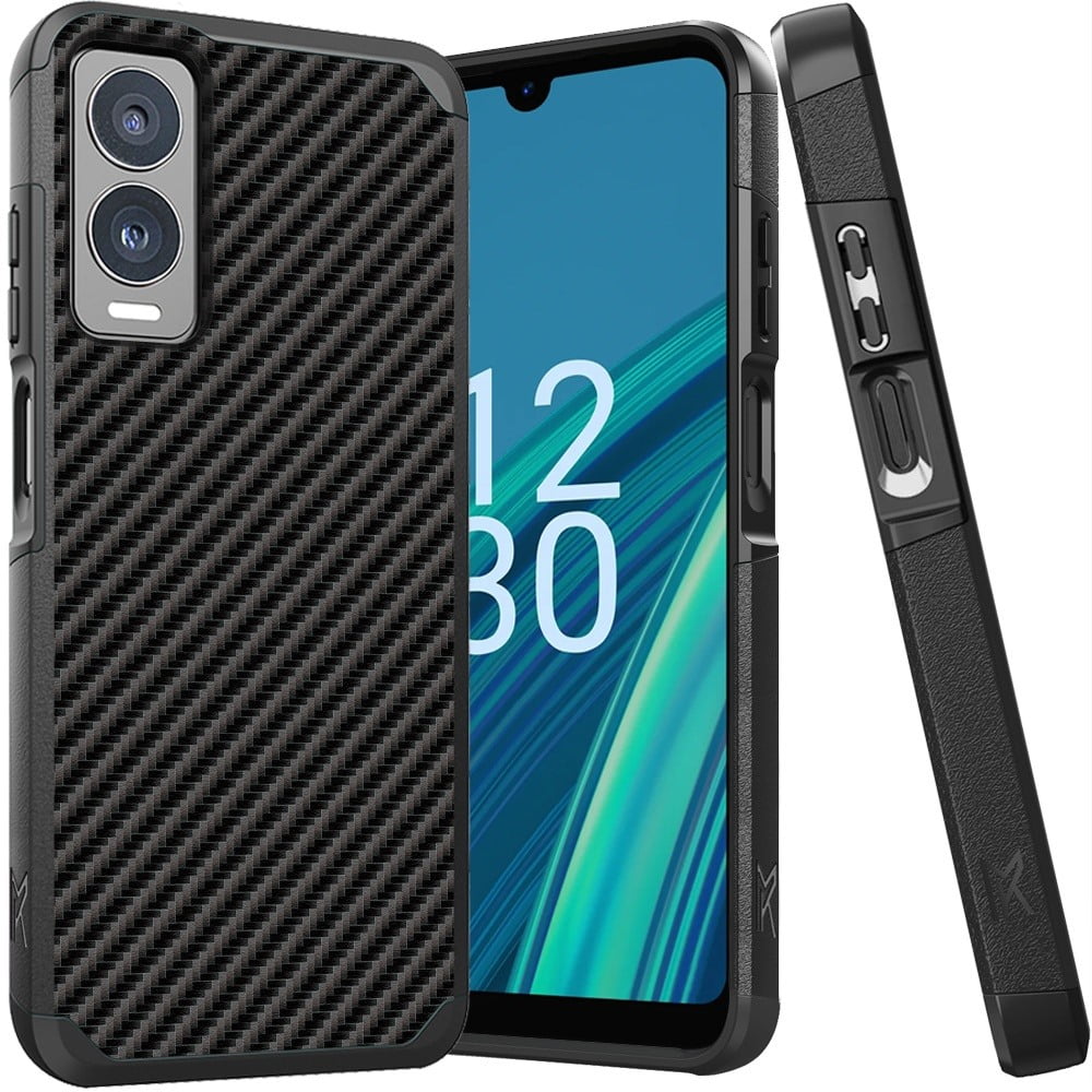 For Cricket Debut S3 Case Cover Tough Strong Hybrid Design Dual Layer ...