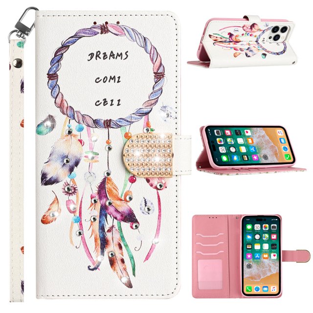 For Cricket Debut Smart 2022 SL101AE Wallet Cover Phone Case + Tempered ...