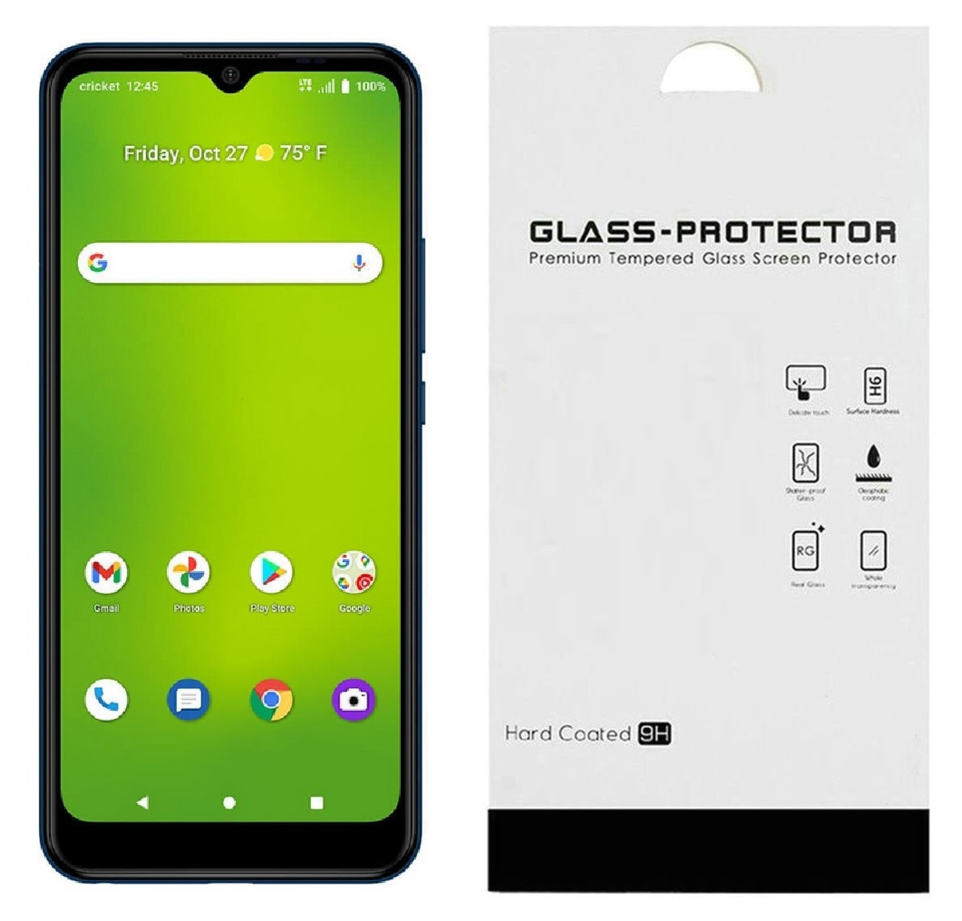 For Cricket Icon 3 / Emblem EC211003 2x Tempered Glass Screen Protector ...