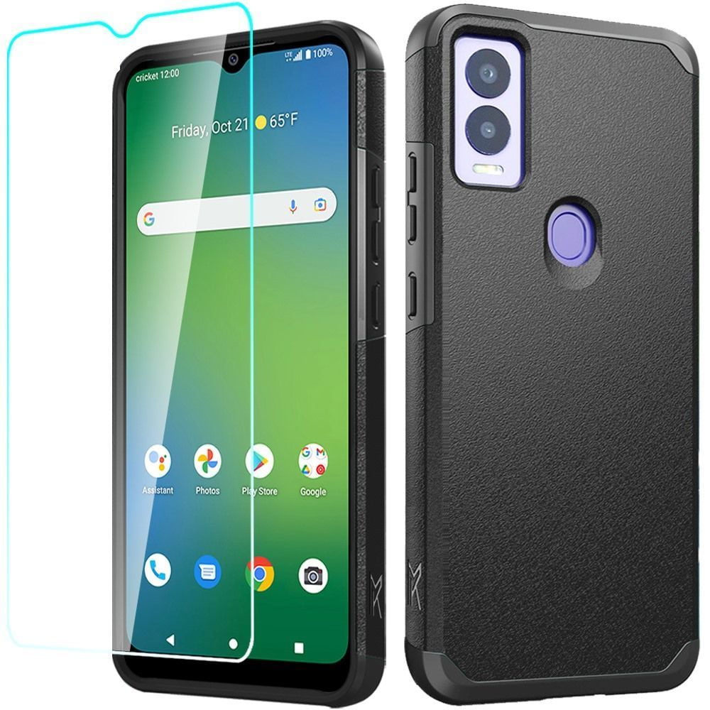 For Cricket Icon 5 / AT&T Motivate 4 Tough Shock Absorption Hybrid Dual ...