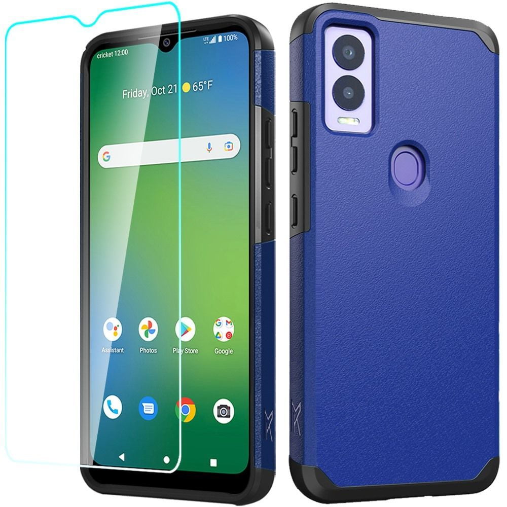 For Cricket Icon 5 / AT&T Motivate 4 Tough Shock Absorption Hybrid Dual ...