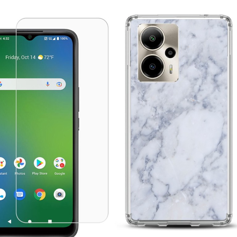 For Cricket Outlast 5G Phone Case Cover, Shockproof Bumper Hybrid Case ...