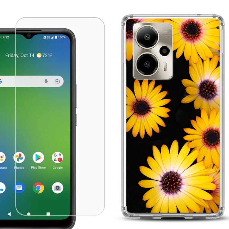 For Cricket Outlast 5G Phone Case Cover, Shockproof Bumper Hybrid Case ...