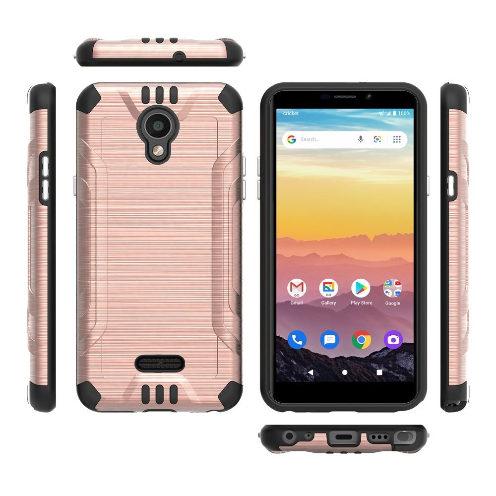 For Cricket Vision 3, AT&T Calypso Magnetic Metallic Design Hybrid ...