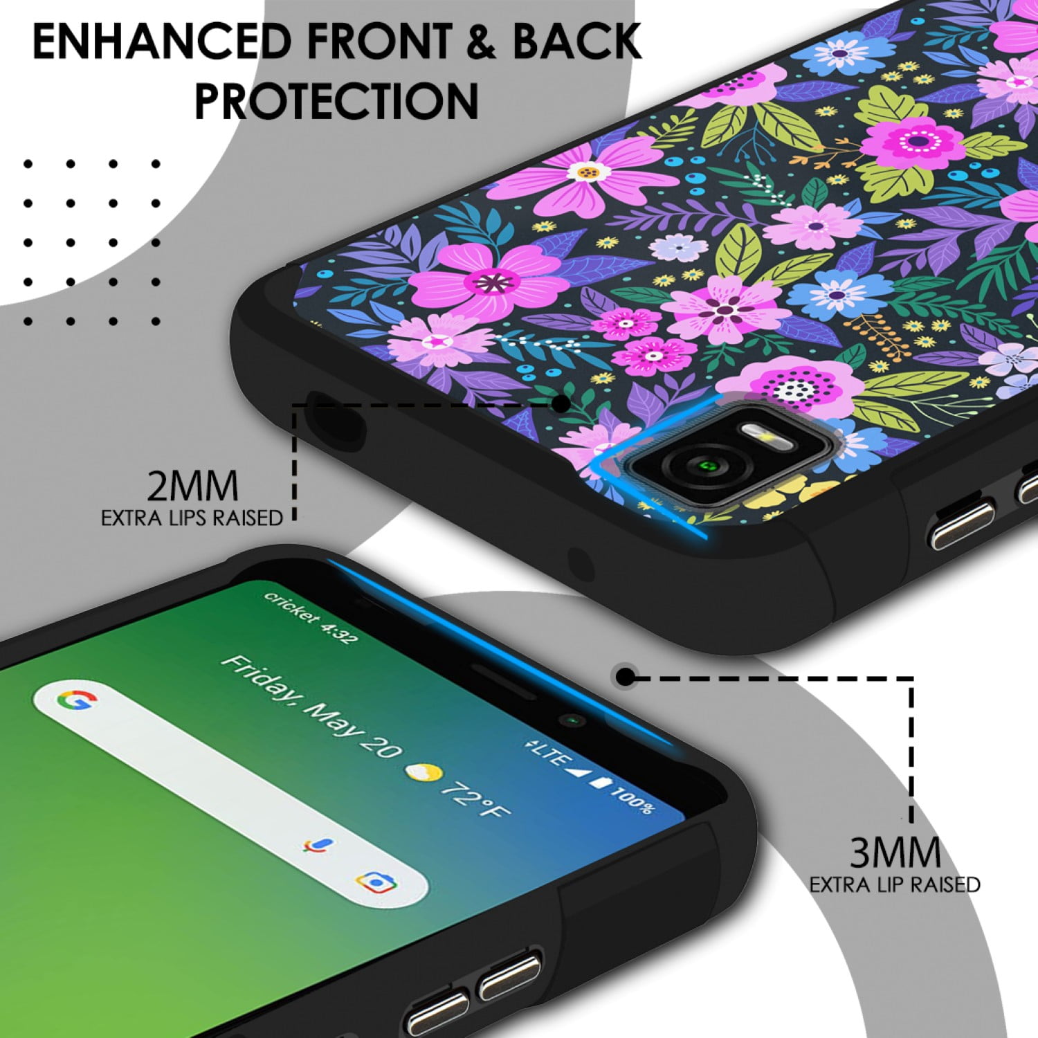 For Cricket Vision Plus 2022 (Plus Only) Heavy Duty ShockProof Hybrid ...