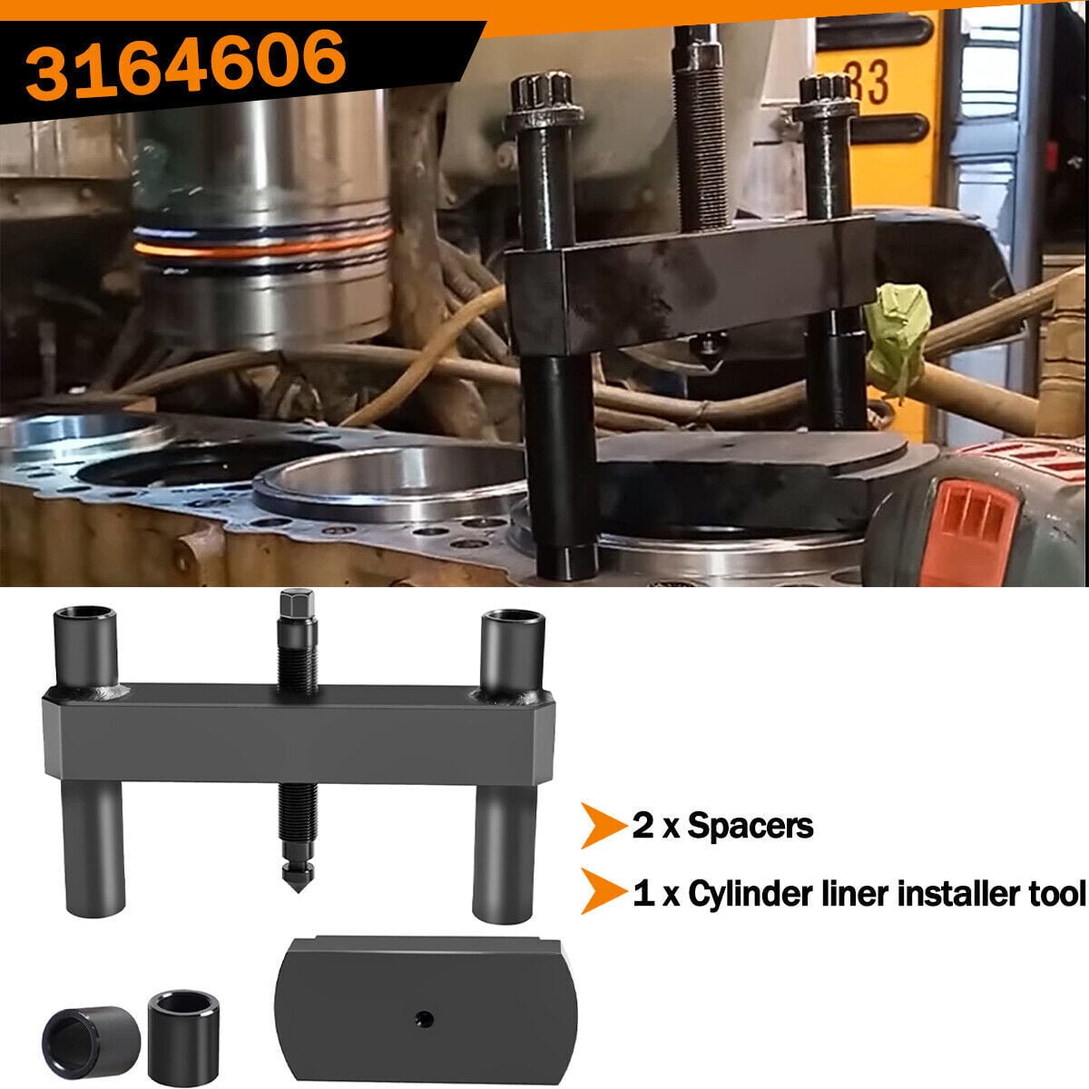 For Cummins ISX X15 Cylinder Liner Press Installer Tool Heavy Duty ...