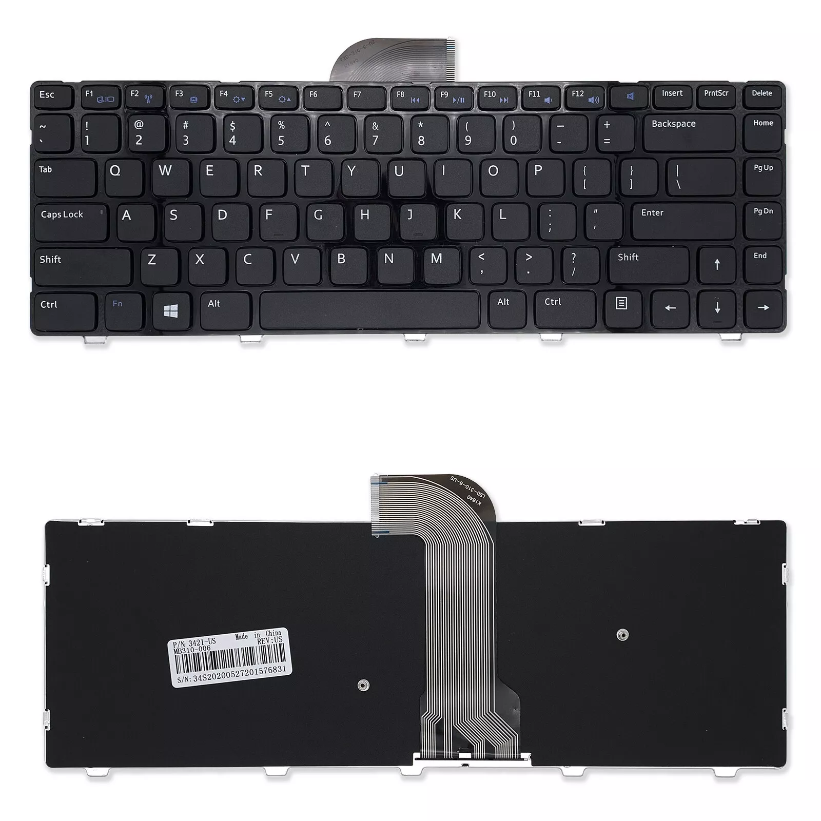 For DELL Inspiron 14 3421 14-3437 14R-5437 Laptop Keyboard F0XRV P/N ...