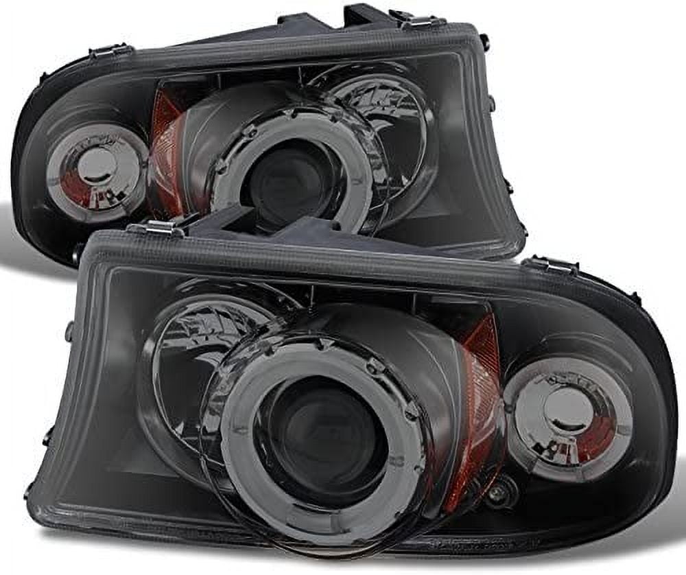 - For Dakota Durango Pickup Truck Black Bezel Dual Halo Ring Projector ...
