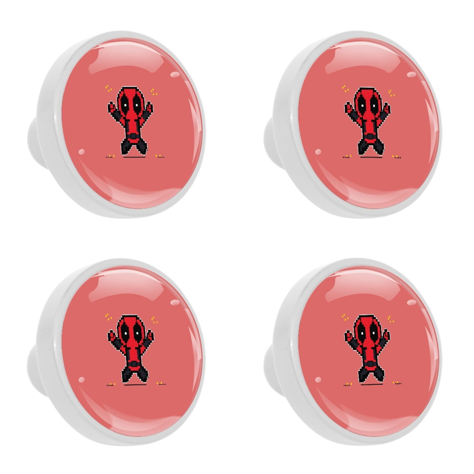 For Deadpool ABS Glass Cabinet Handles with Screws 4PCS, 1.3x1.0 in / 3 ...