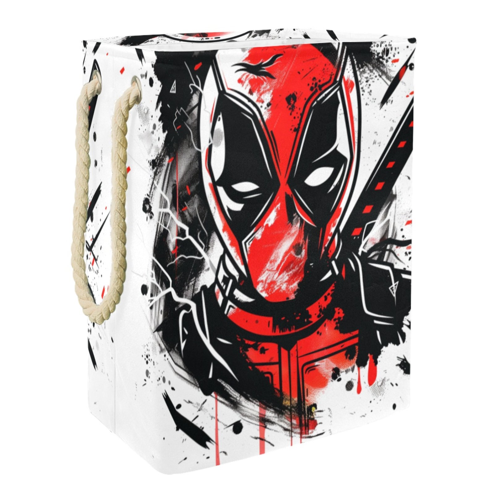 For Deadpool Folding Storage Bin Laundry Basket with Support Rods ...
