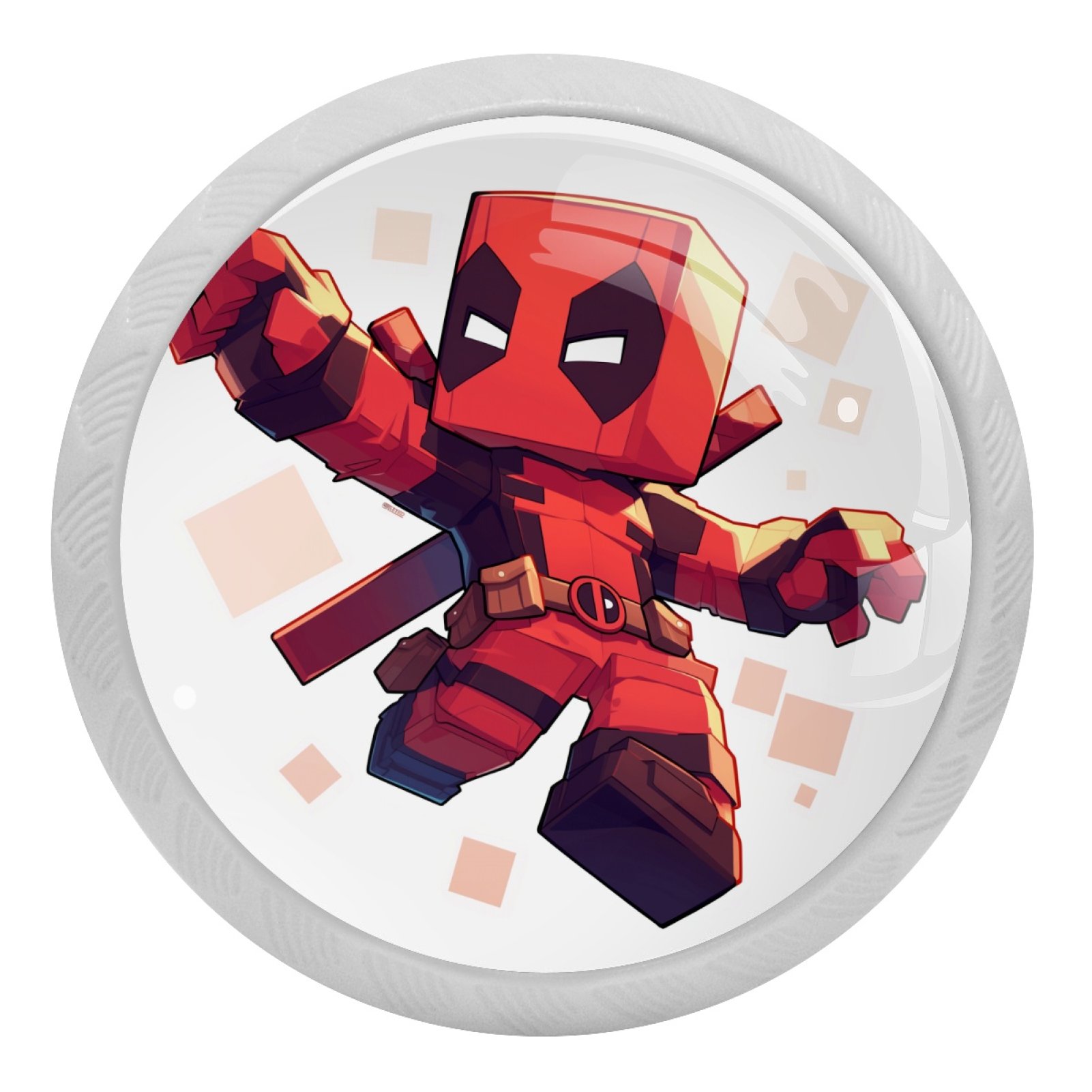 For Deadpool Glow-in-the-Dark Fluorescent Drawer Handles 4-Pack, Round ...