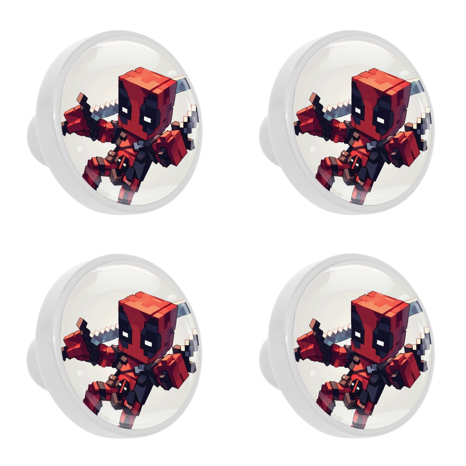 For Deadpool Modern ABS Glass Drawer Pulls with Screws - Walmart.com