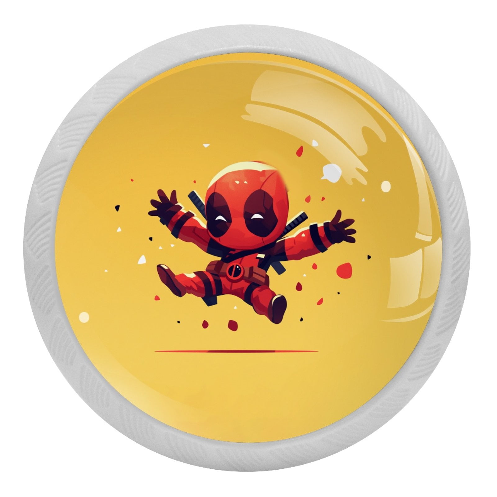 For Deadpool Round Glow-in-the-Dark Drawer Pulls 4-Pack with Screws ...