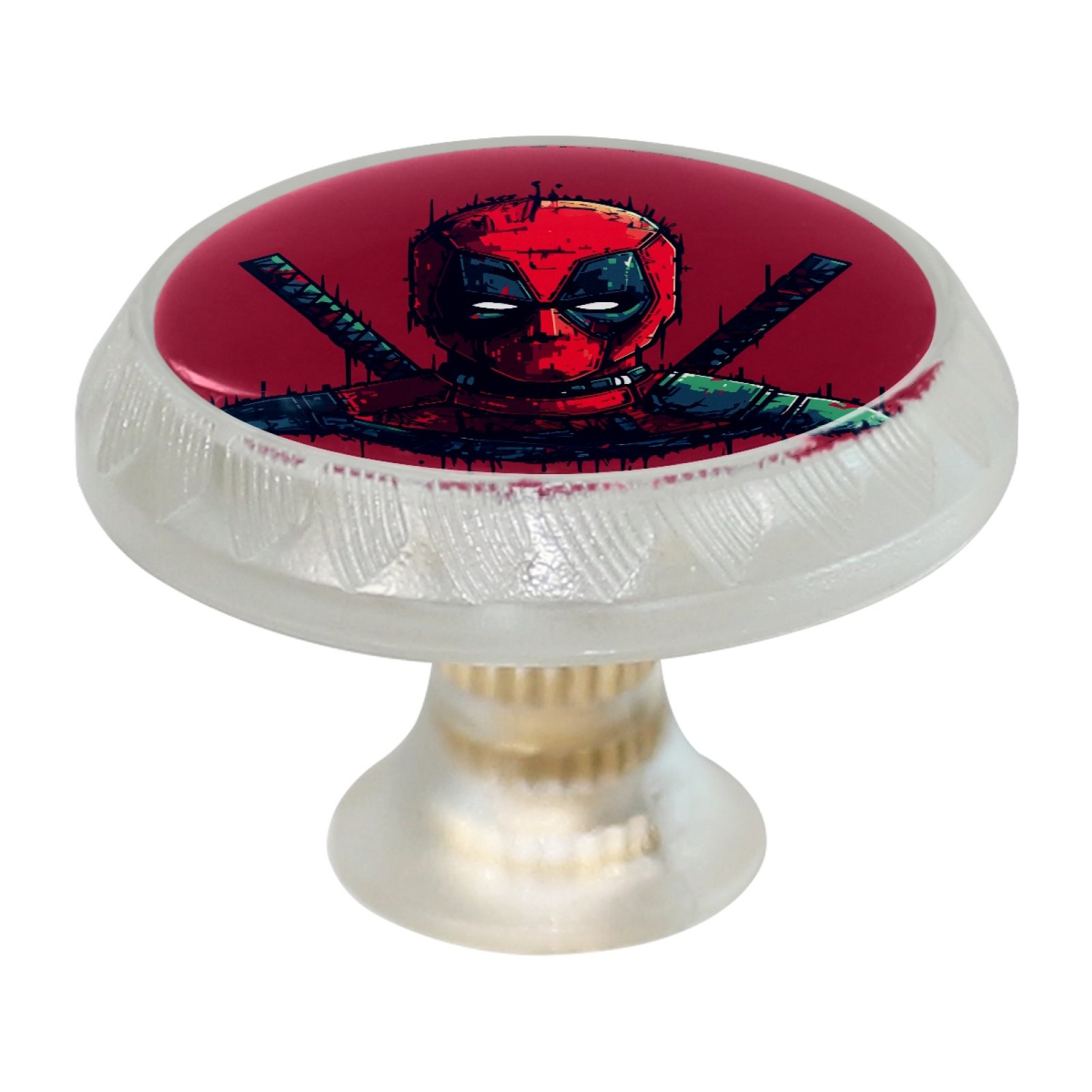 For Deadpool Set of 4 Clear Knobs, Cabinet Wardrobe Drawer Pulls ...