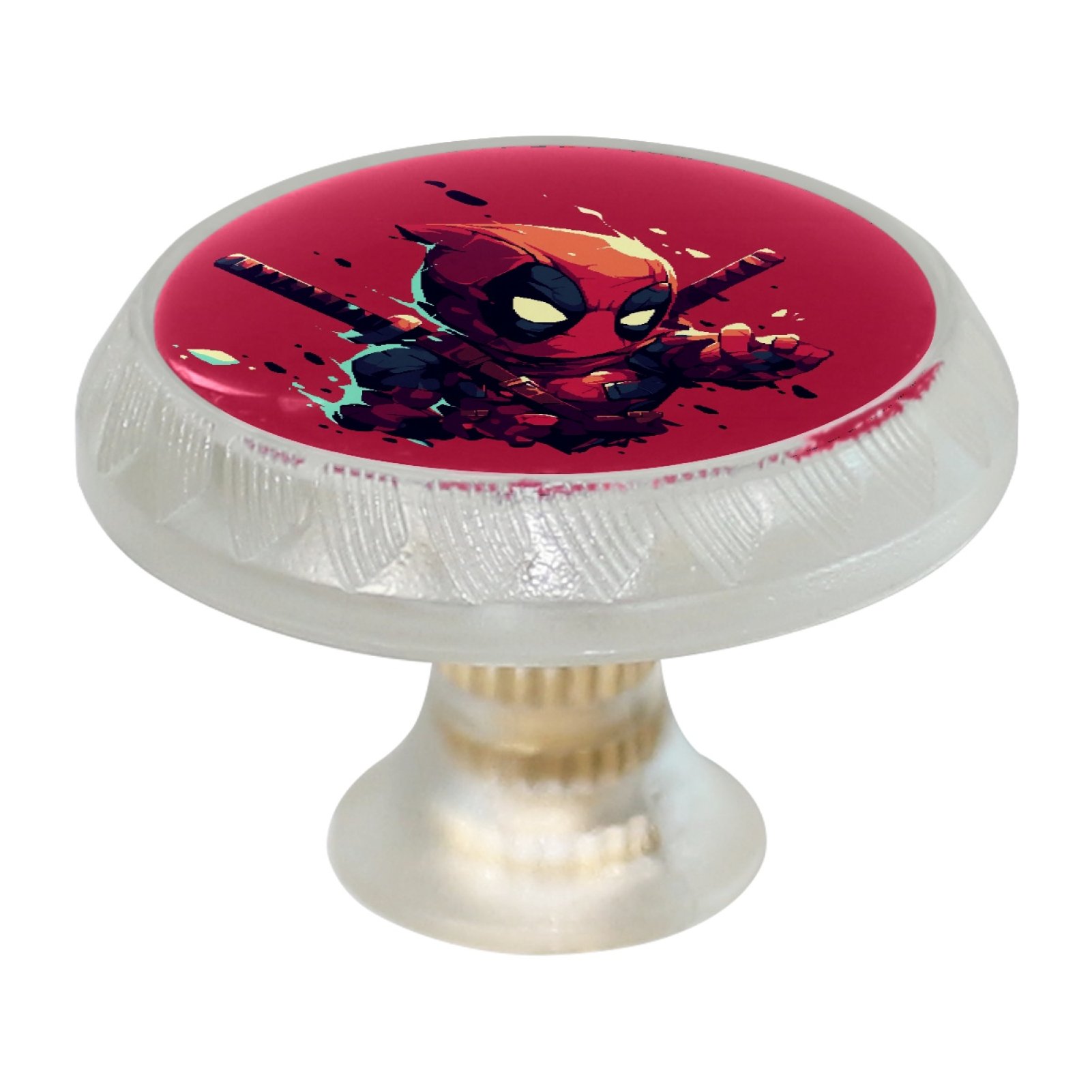 For Deadpool Set of 4 Clear Knobs, Cabinet Wardrobe Drawer Pulls ...