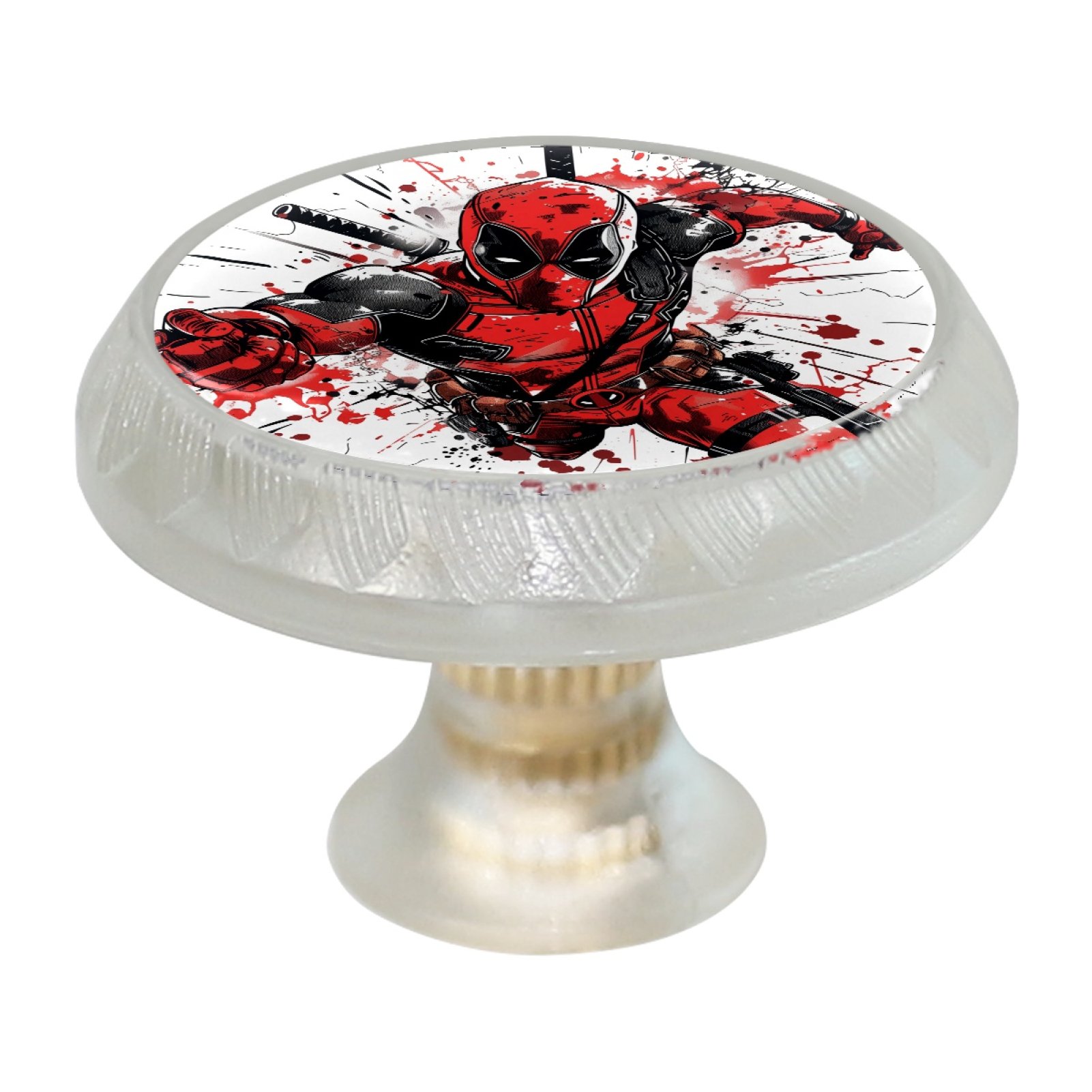 For Deadpool Set of 4 Clear Knobs, Cabinet Wardrobe Drawer Pulls ...