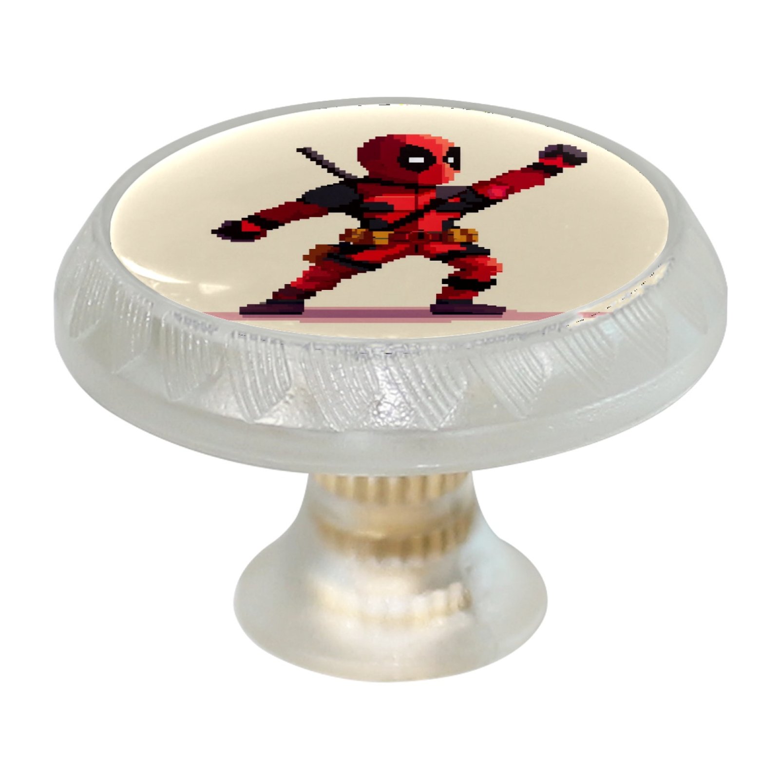 For Deadpool Set of 4 Clear Knobs, Cabinet Wardrobe Drawer Pulls ...
