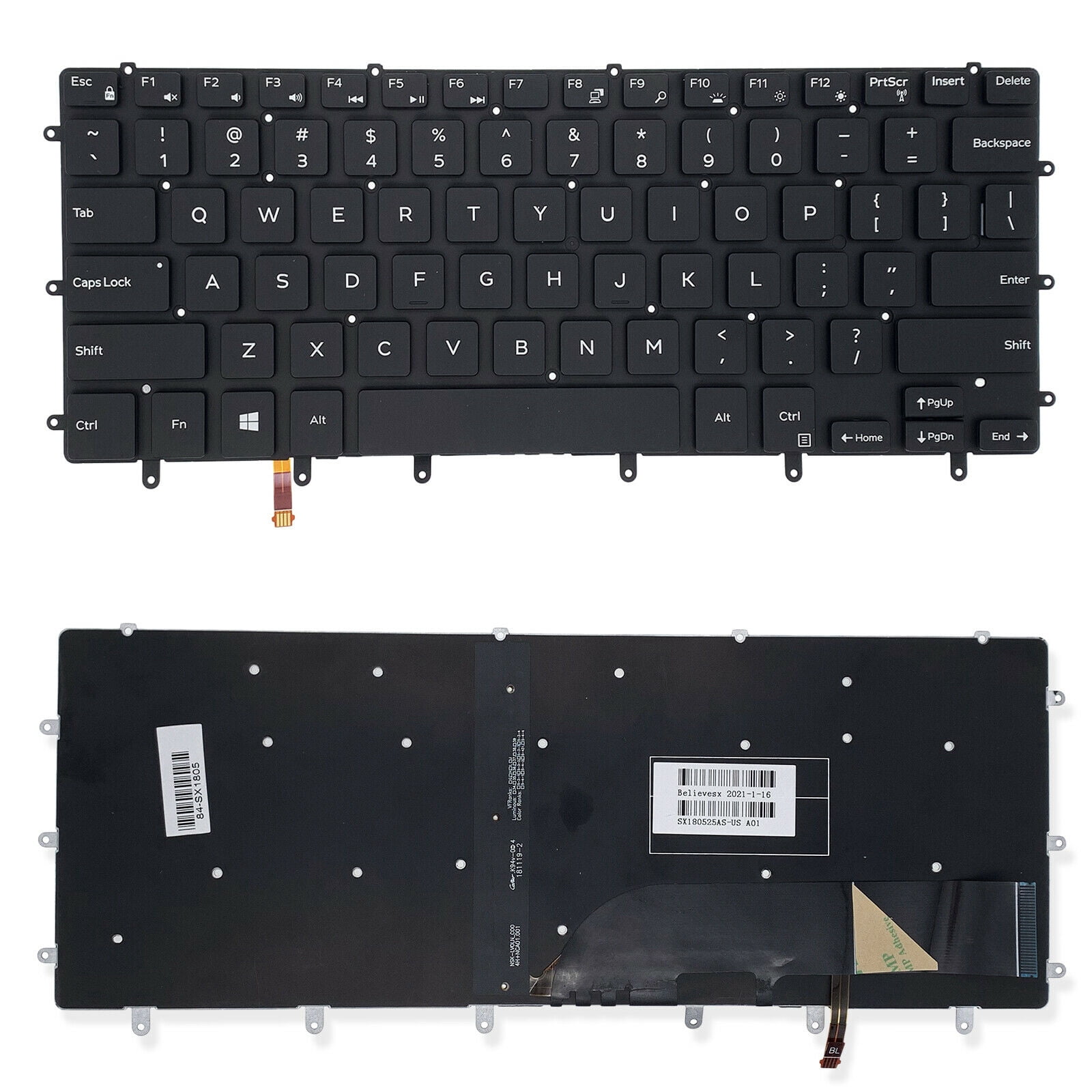 For Dell Insprion 15 7558 15 7568 2-in-1 Laptop Backlit Keyboard 0GDT9F ...