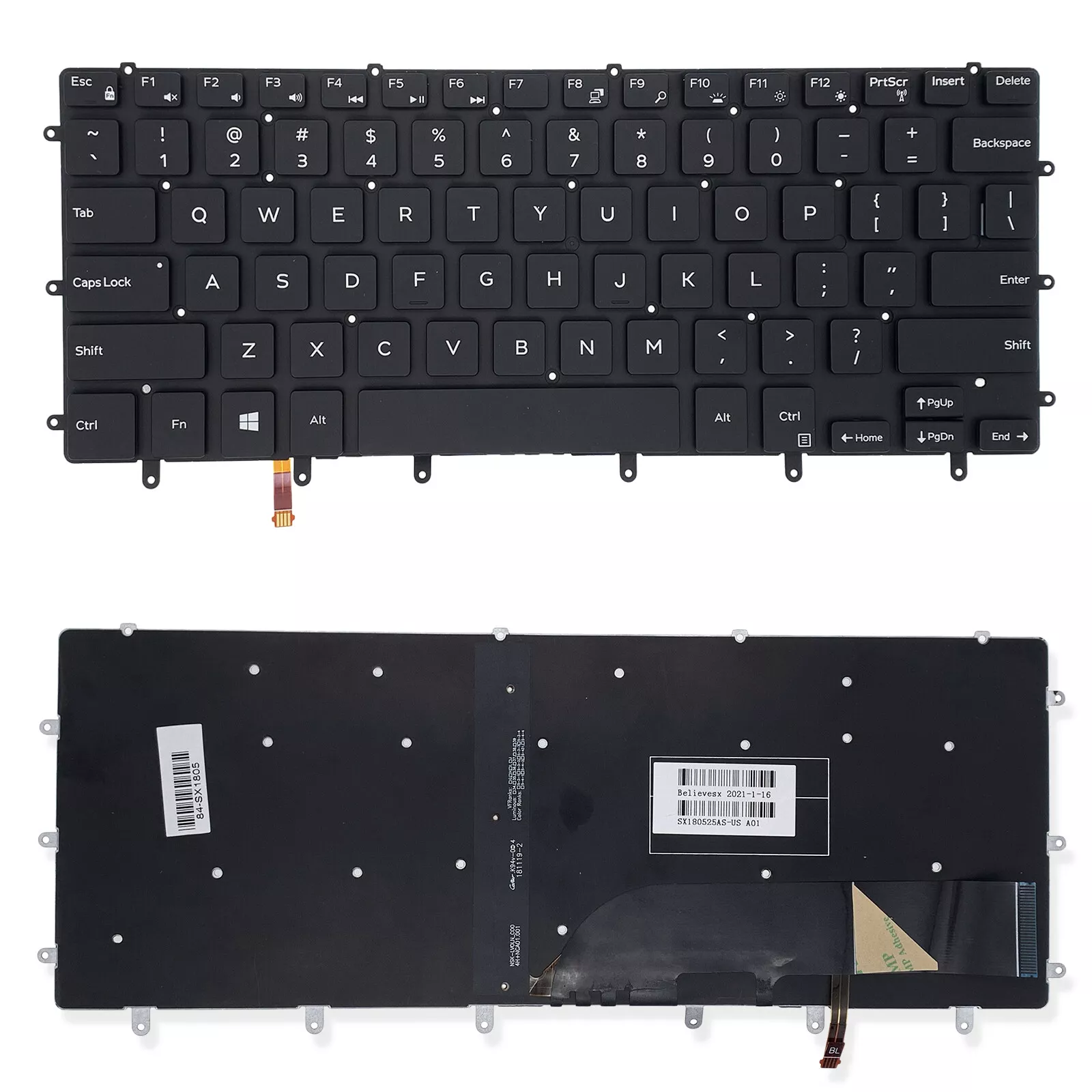 For Dell Insprion 15 7558 15 7568 2-in-1 Laptop US Backlit Keyboard ...