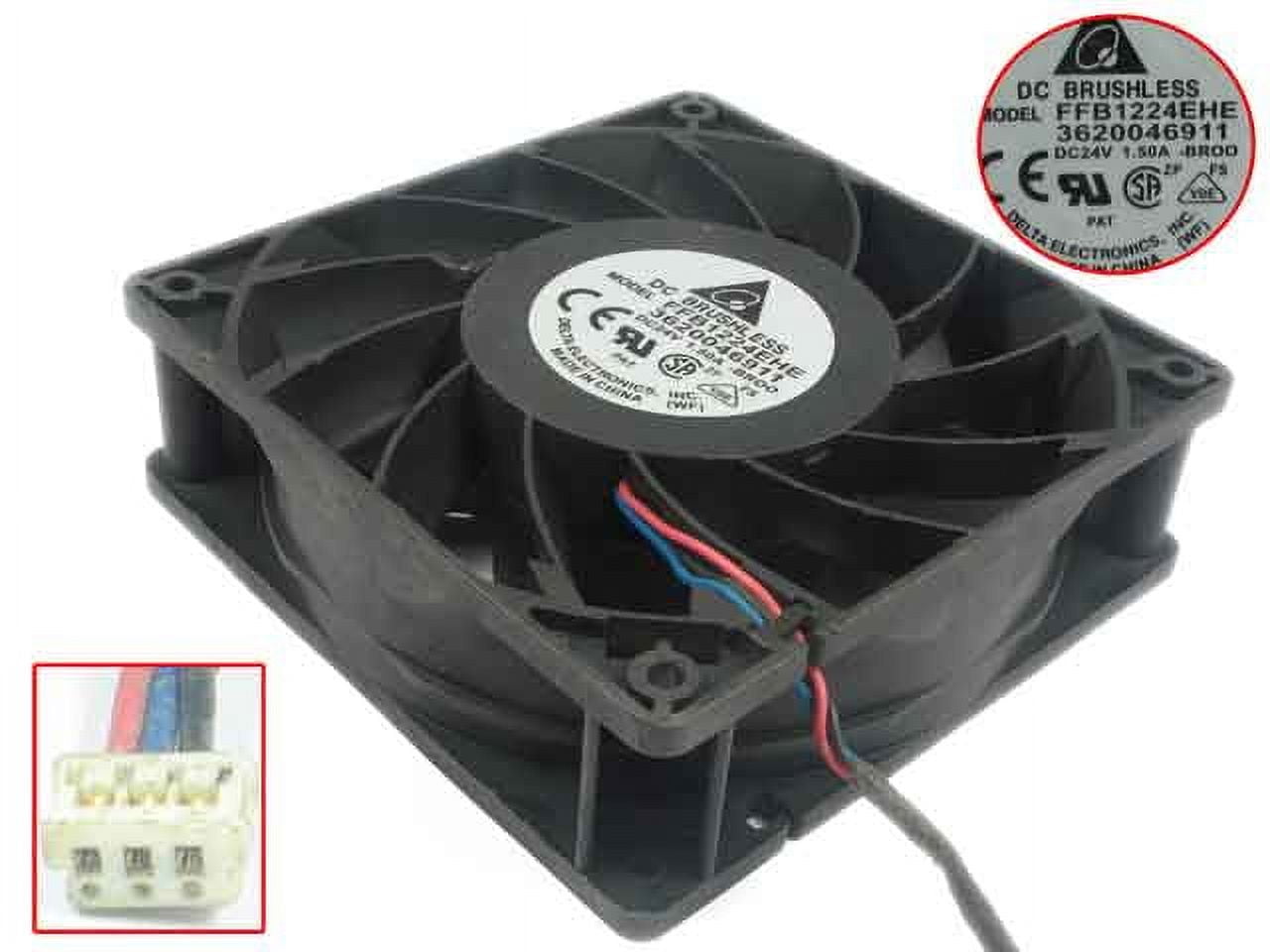 For Delta Electronics FFB1224EHE BR00 DC 24V 1.5A 120x120x38mm 3-Wire ...