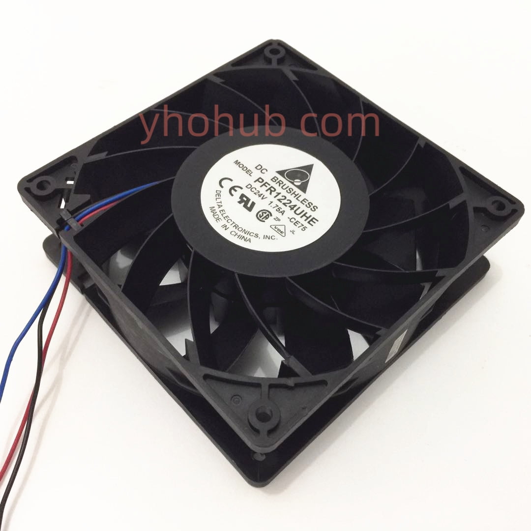 For Delta Electronics PFR1224UHE CE75 DC 24V 1.75A 120x120x38mm 3-Wire Server Cooler Fan ...