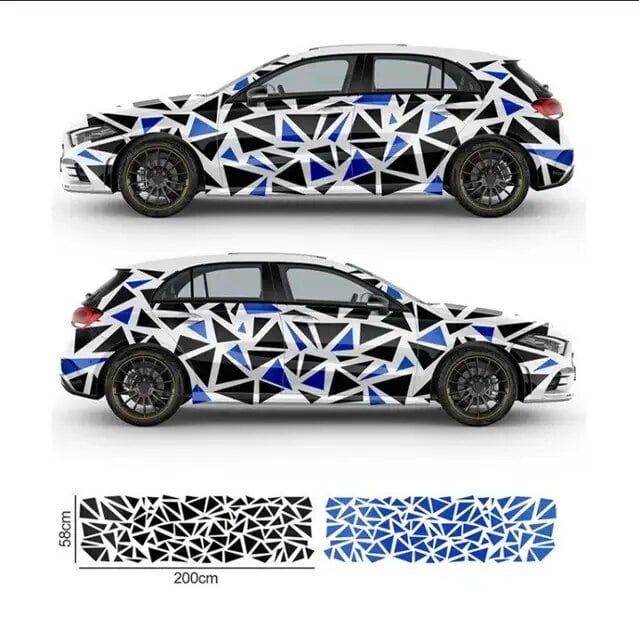 For Design Diy Decor Car Stickers Racing Full Body Tuning Exterior