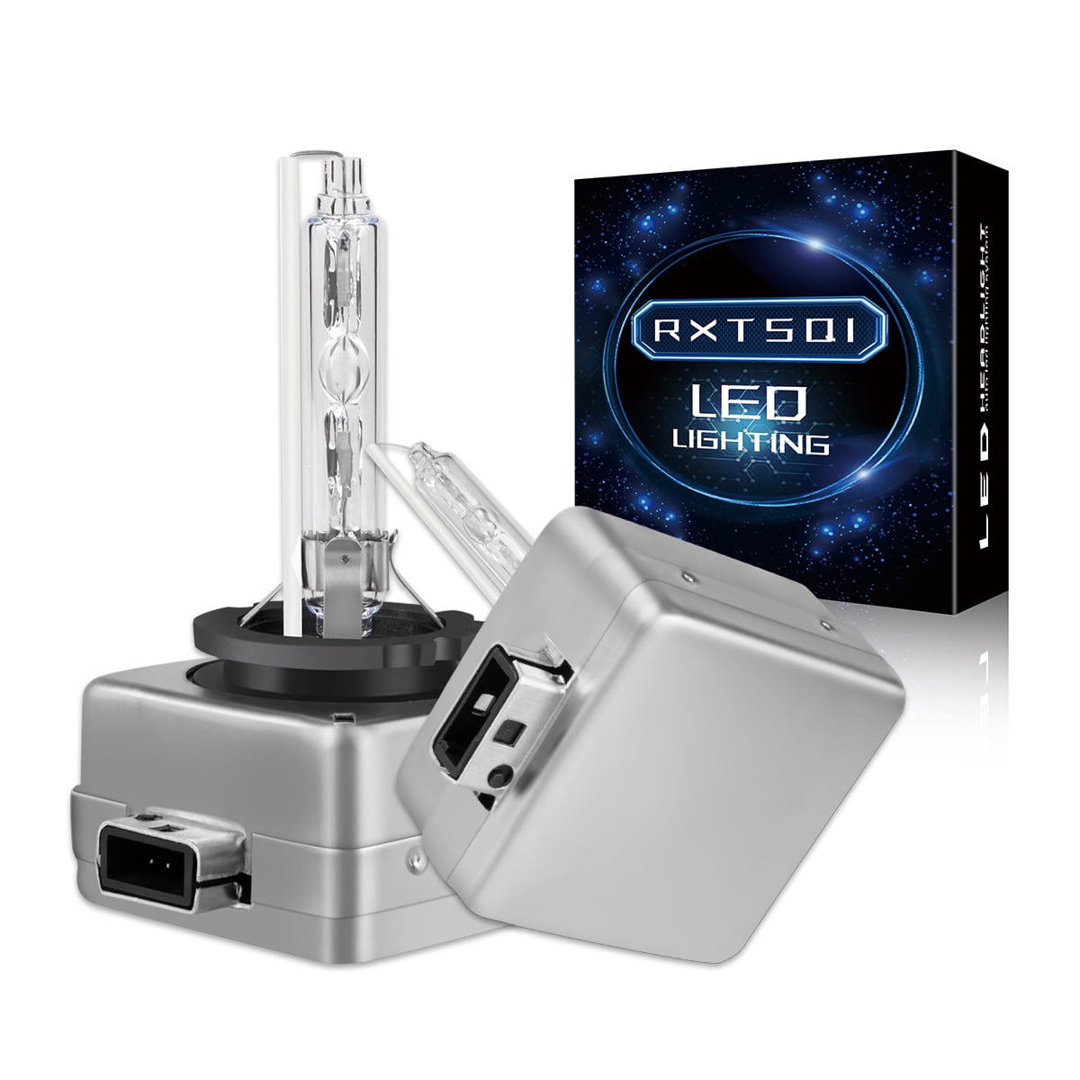 RXTSQI D3S HID Xenon Bulbs, 6000K White, High and Low Beam Replacement ...