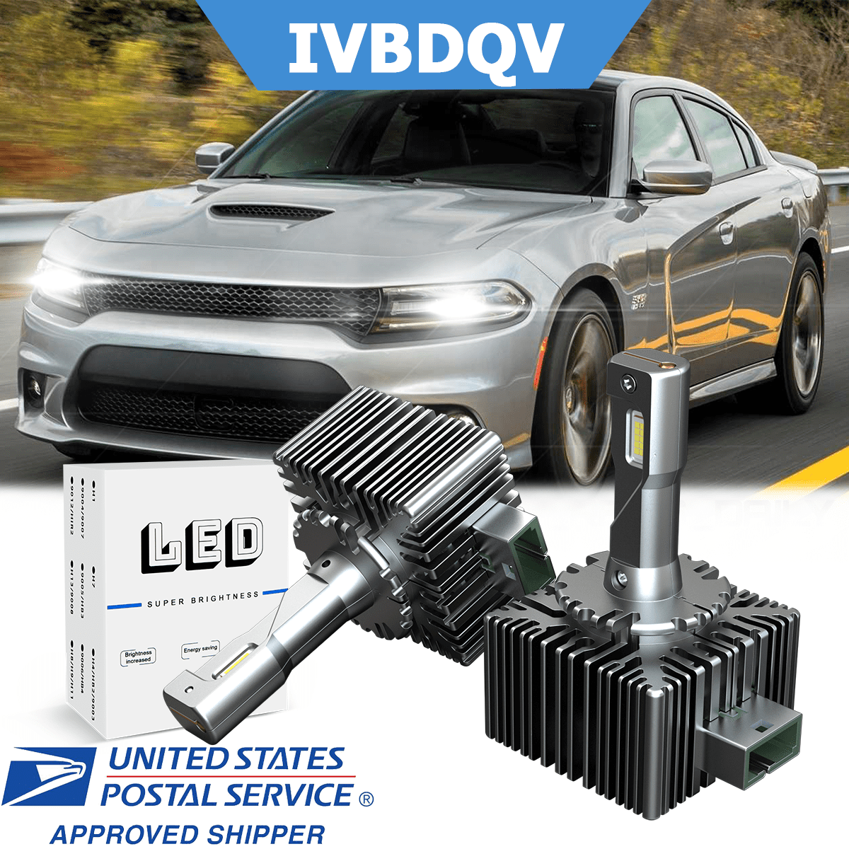 For Dodge Charger 2015-2020 LED Headlight Bulb D3S/D3R High/Low Beam ...