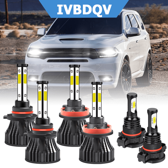 For Dodge Durango 2011-2013 LED Headlights Combo 9005 High+H11 Low ...