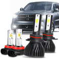 For Dodge Durango 2014 2015 - 4PCS LED Headlights + Fog Lights Bulbs ...