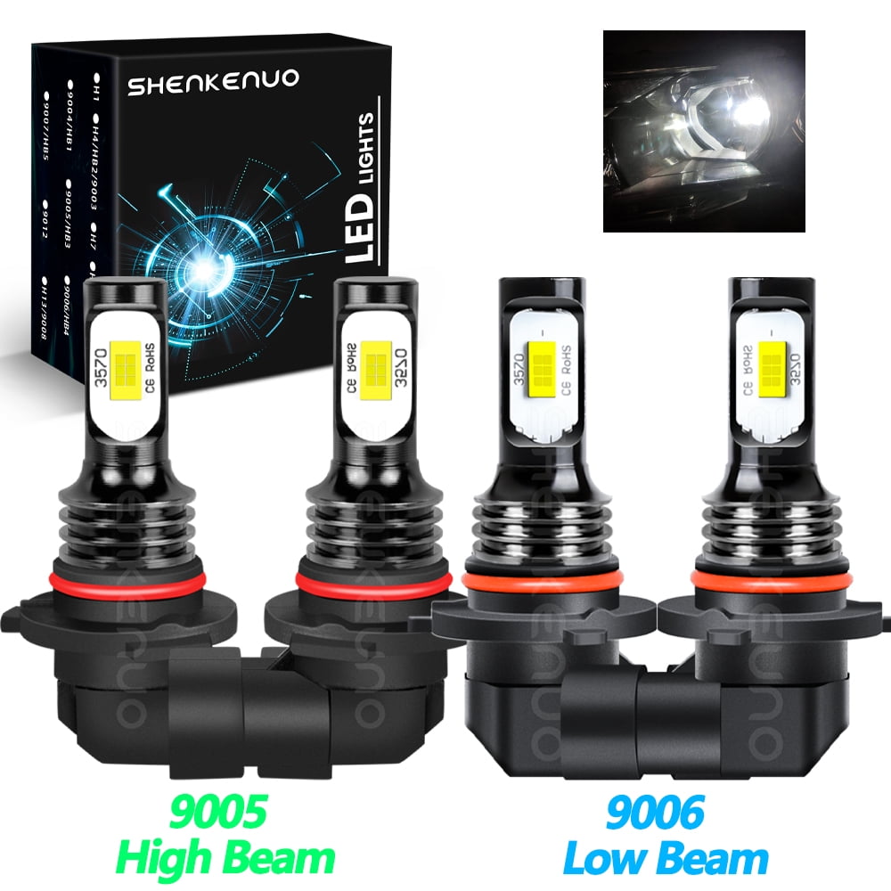 For Dodge Journey 2010-2018 LED Headlight 4 Bulbs White High/Low Beam ...