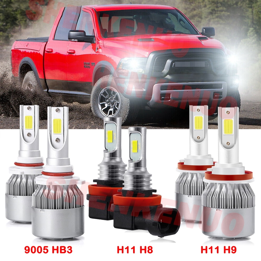 For Dodge Ram 1500 2500 3500 2019-2022 Led Headlights 12000LM 9005 High Beam H11 Low Beam H11 ...