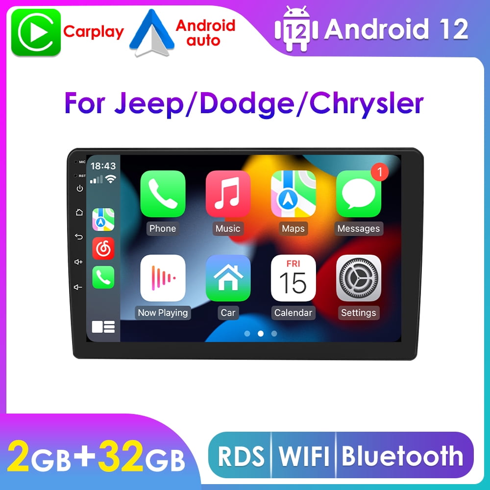 For Dodge Ram Caliber Challenger 2+32GB Carplay Android 12.0 Wifi Car ...