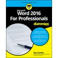 Pre-Owned Word 2016 for Professionals for Dummies (Paperback ...