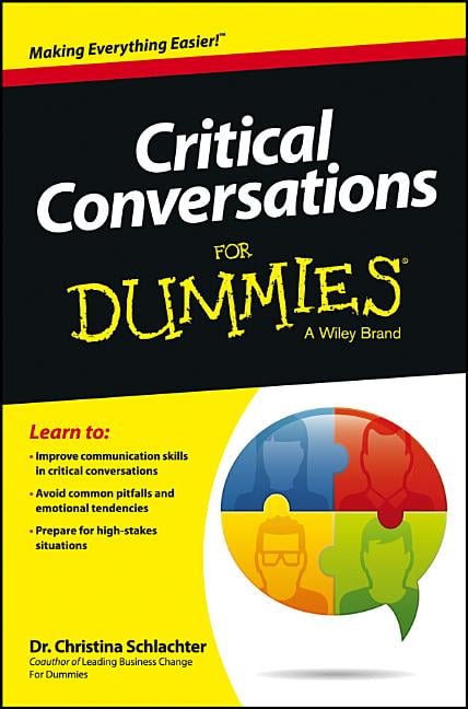 For Dummies: Critical Conversations For Dummies (Paperback) - Walmart.com
