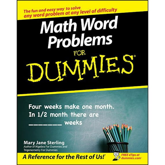 For Dummies Math Word Problems for Dummies, (Paperback) - Walmart.com