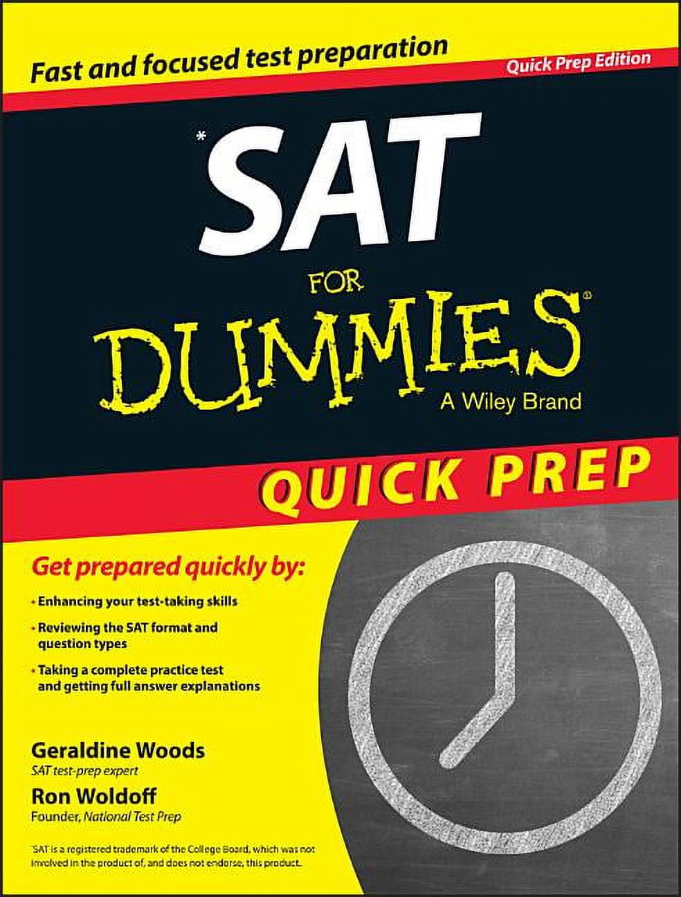 For Dummies: SAT for Dummies 2015 Quick Prep (Paperback) - Walmart.com
