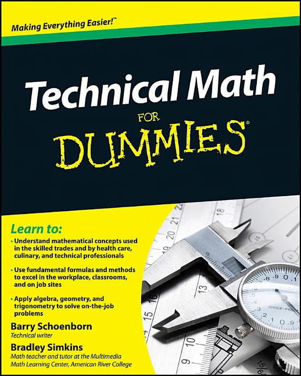 For Dummies Technical Math for Dummies, (Paperback) - Walmart.com