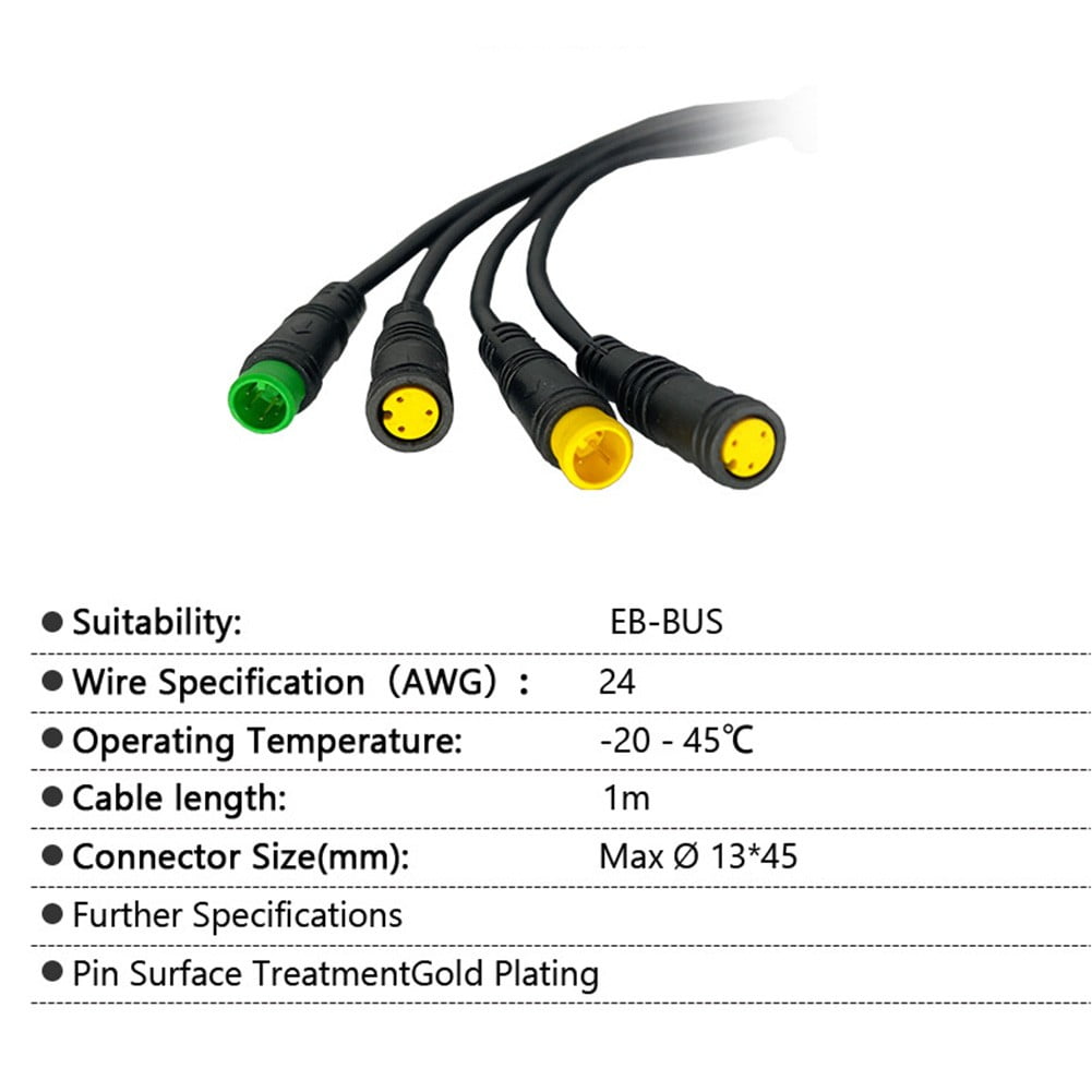 For E-Bike 1T4 Wiring Waterproof Cable Distribution Harness Pedelec ...