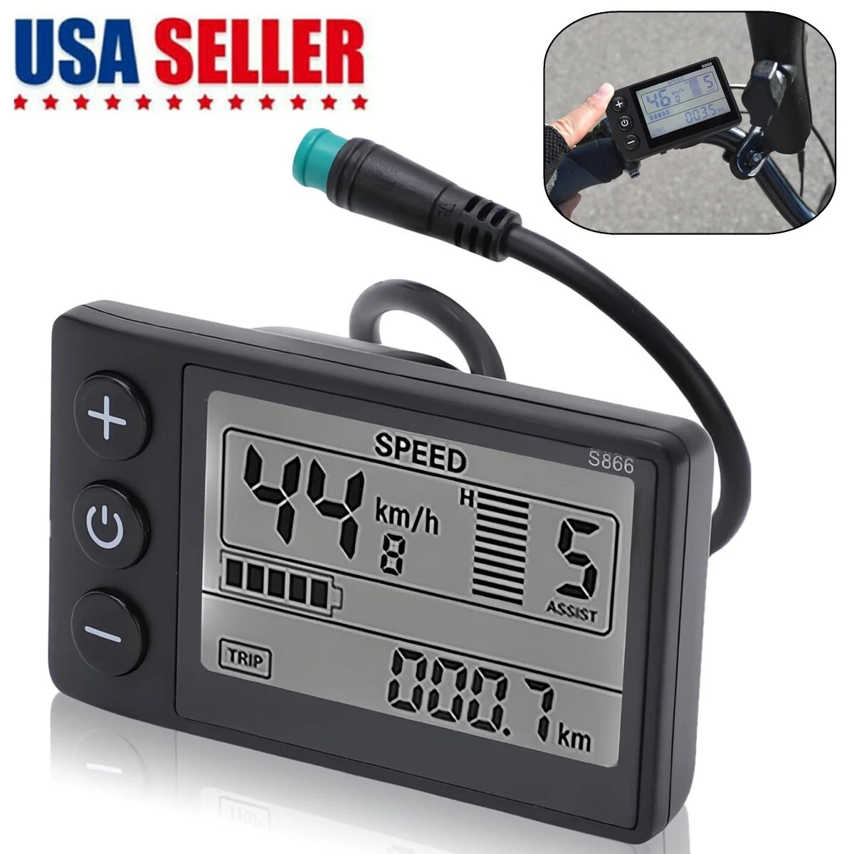 For E-Bike LCD Display 24V/36V/48V Display E-Bicycle MTB Part Electric ...