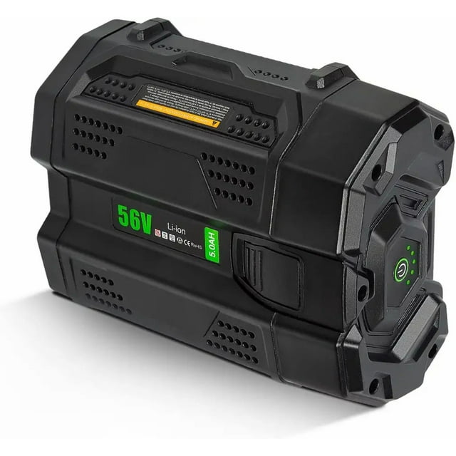 EGO 56V 5.0Ah Lithium Ion Battery with Power Charger, Black, 1 Pack ...