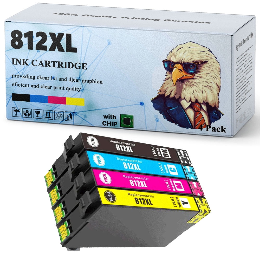 For Epson 812XL 812 XL Ink Cartridges Compatible for Epson WF-3820 WF ...