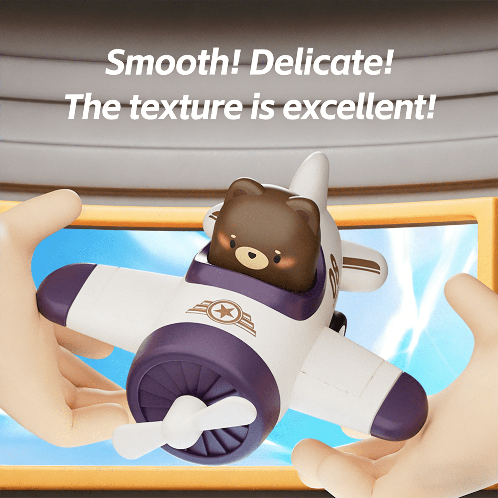 For Everyone Cartoon Airplane & Inertial Toy Car, Press-To-Fly Design ...