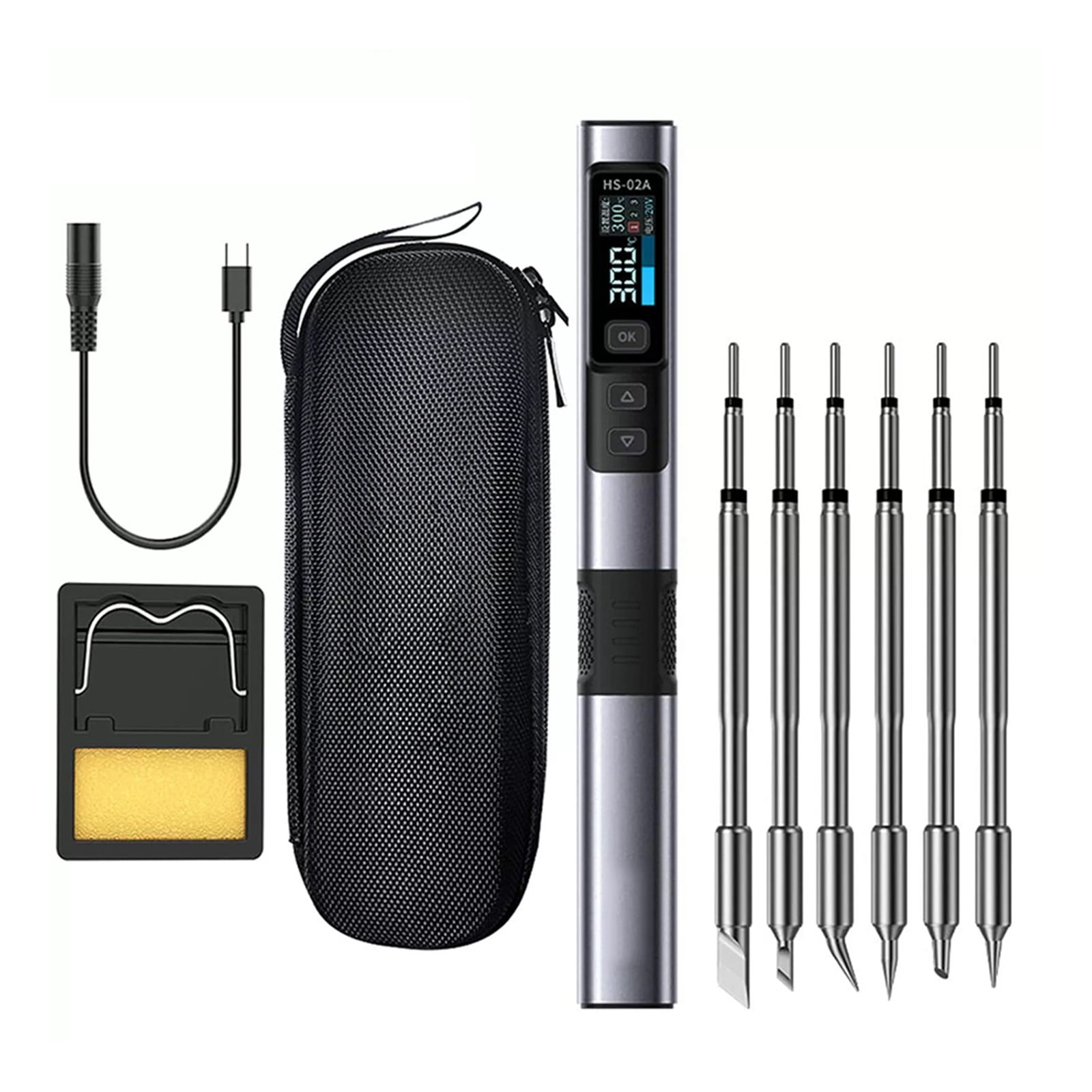 For FNIRSI HS-02 Smart Soldering Iron PD 100W Adjustable Constant ...