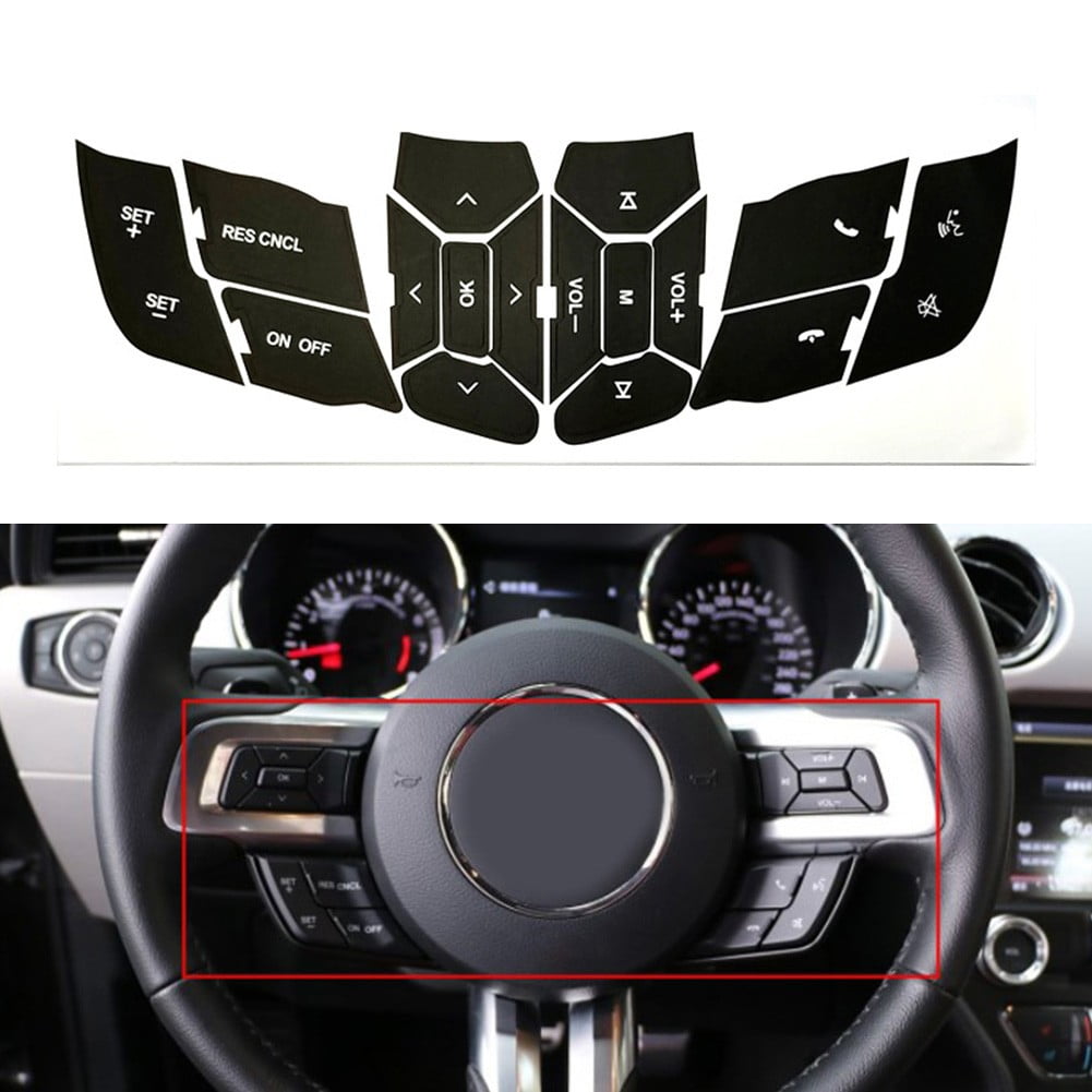 For FORD for MUSTANG 2015-2018 GEN STEERING WHEEL BUTTON REPAIR DECALS ...