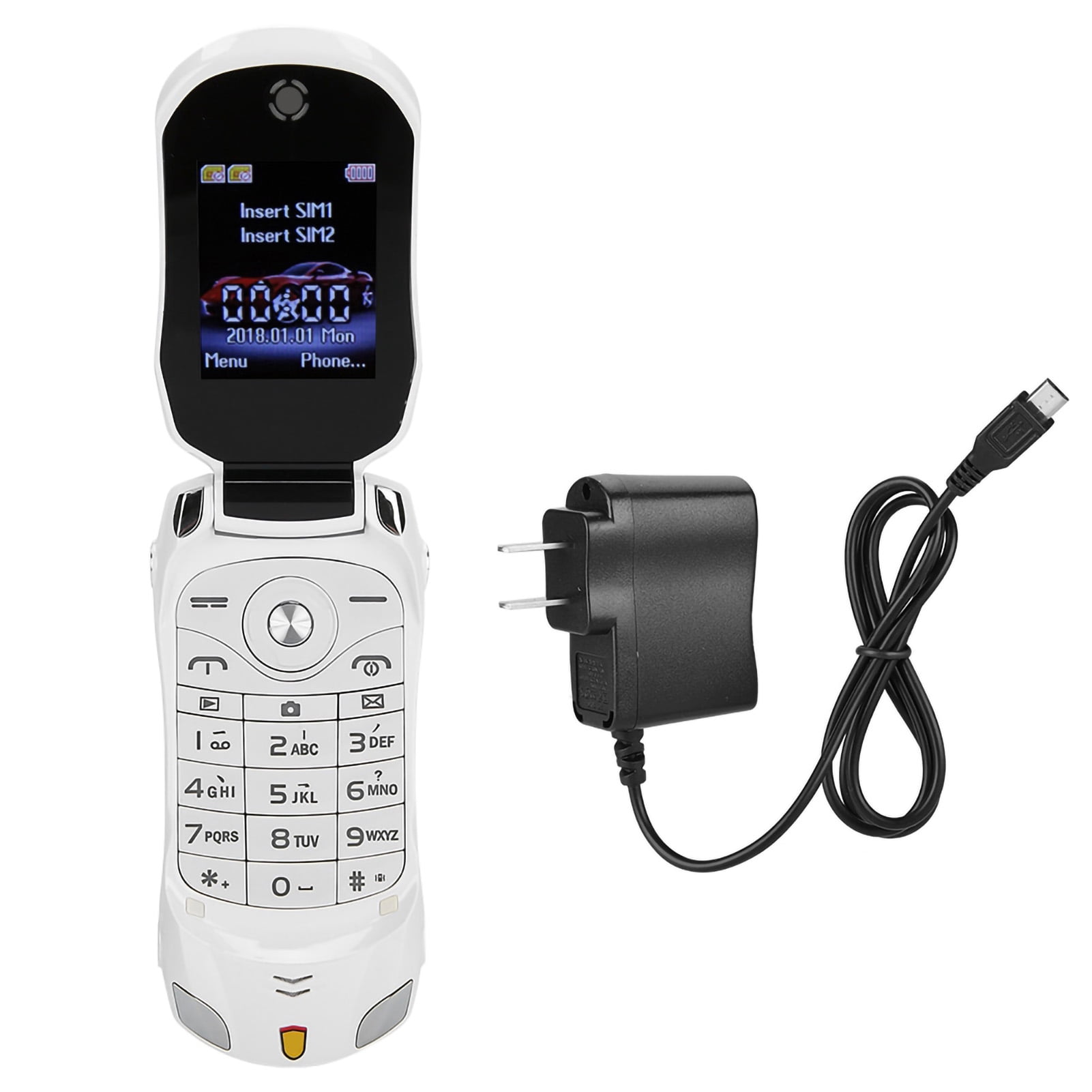 For Ferrari CAr shape Phone Flip Keypad Car Model Mobile Phone GSM Cell ...